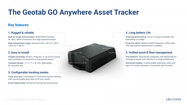 Geotab GO Anywhere Battery Operated Asset Tracker | GPS Tracking America